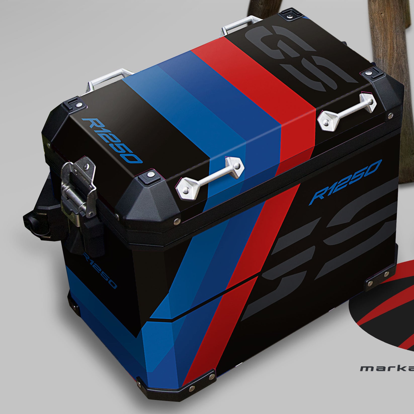 BMW R1250 GSA Rallye 3 Stripes Panniers & Top Box Decals – Mark Anstey ...